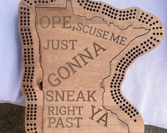 Minnesota Cribbage Board - Etsy
