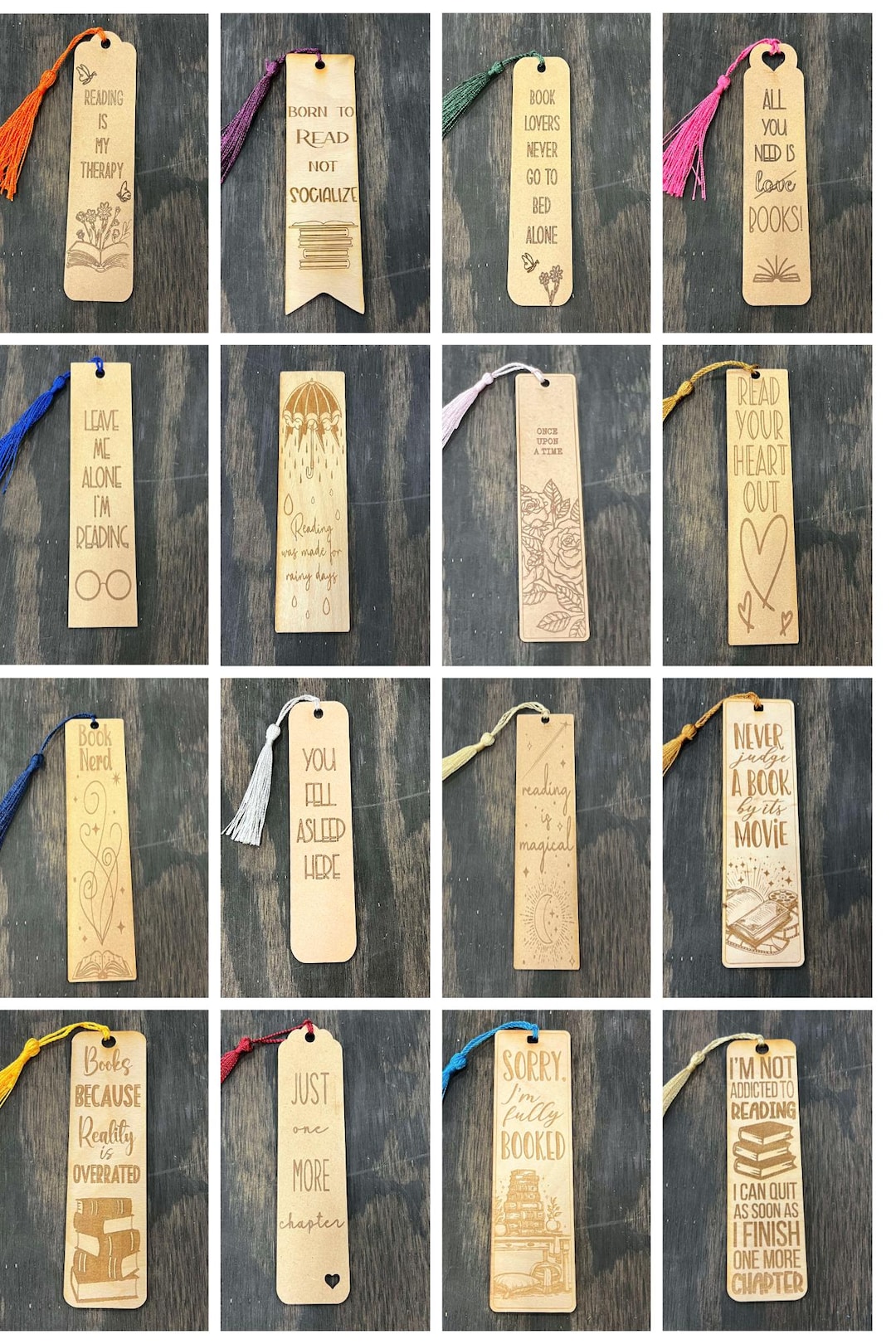 Laser Engraved Wooden Bookmark - Perfect Gift for Book Lovers - Etsy