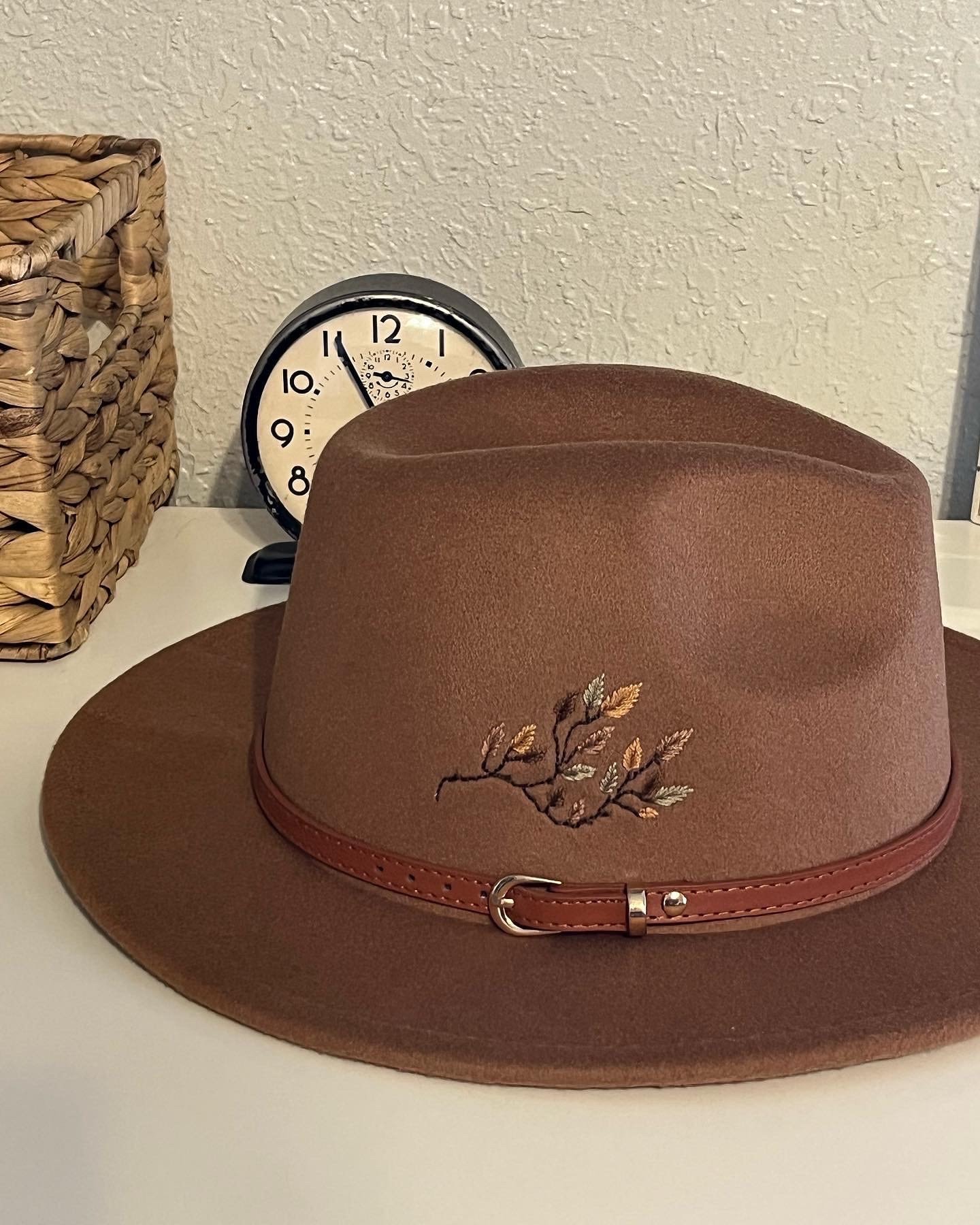 Hand Embroidered Felt Fedoras / Ladies Hats / Custom Hat / Embroidered ...