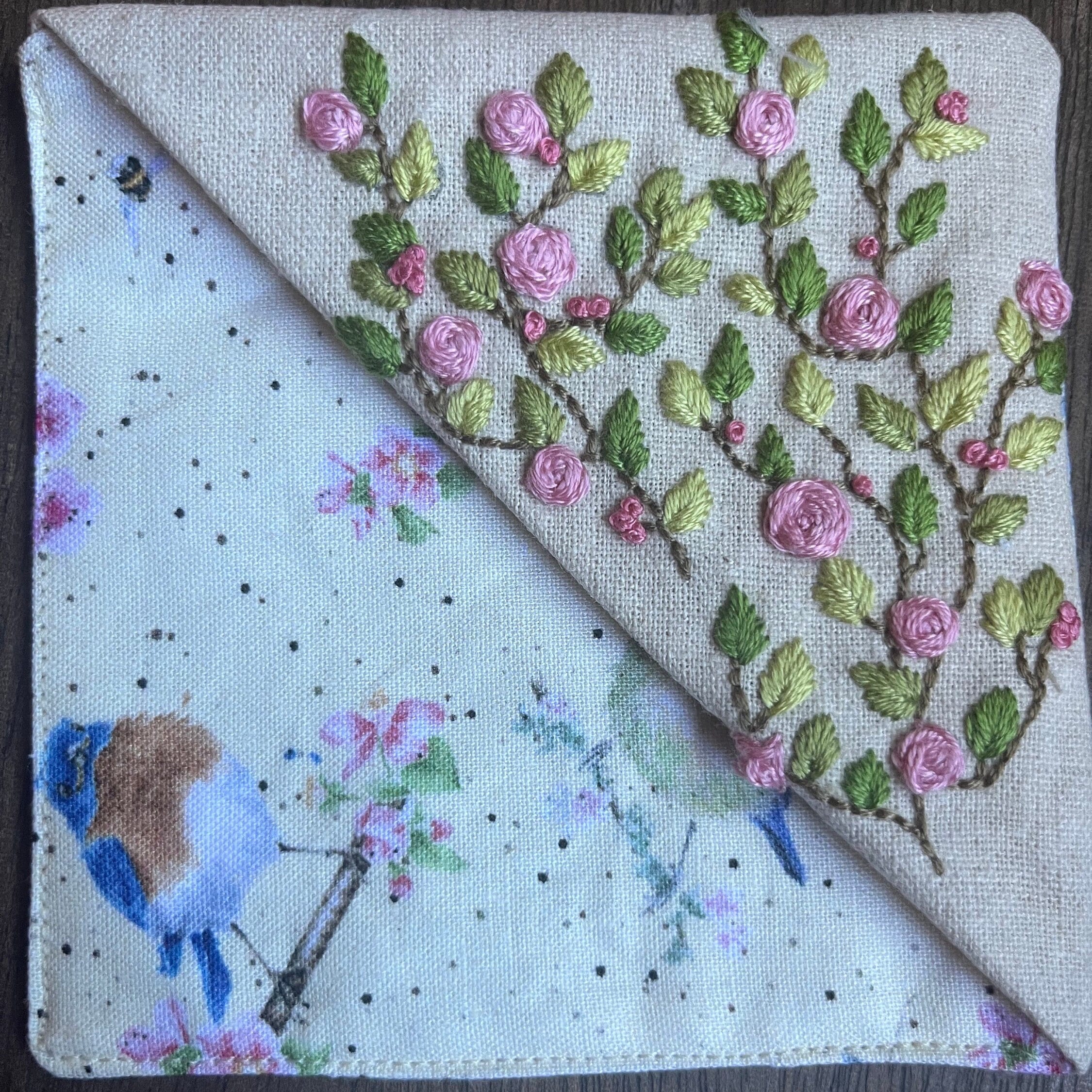 Embroidered Bookmark / Fabric Bookmark / Personalized Initial Bookmark ...