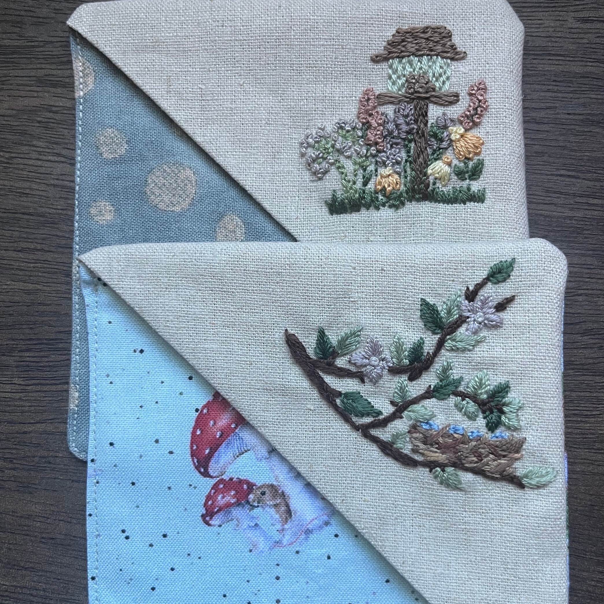 Embroidered Bookmark / Fabric Bookmark / Personalized Initial Bookmark ...