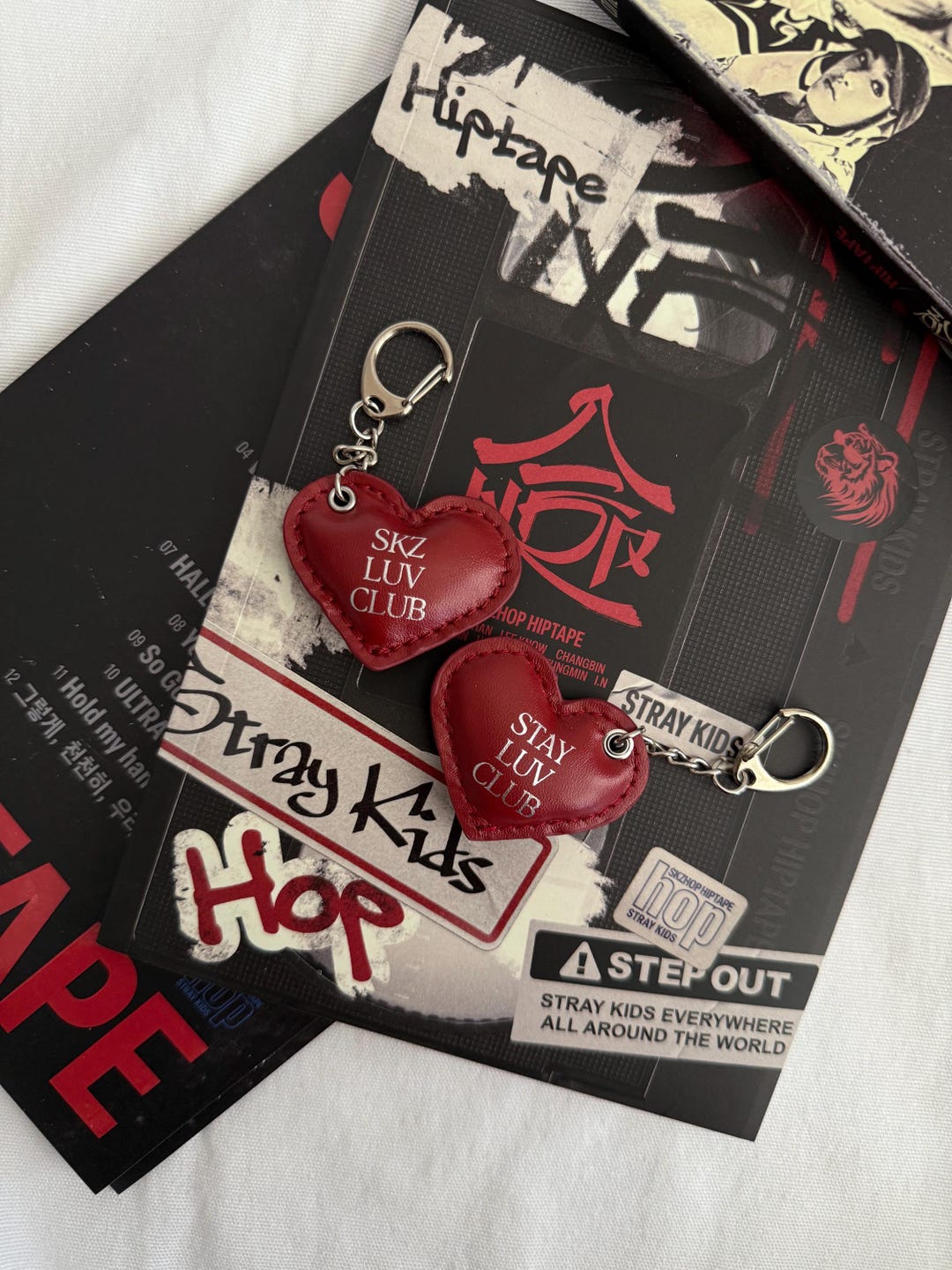 Skz / Stay Luv Club Leather Heart Keychain (stray Kids) - Etsy