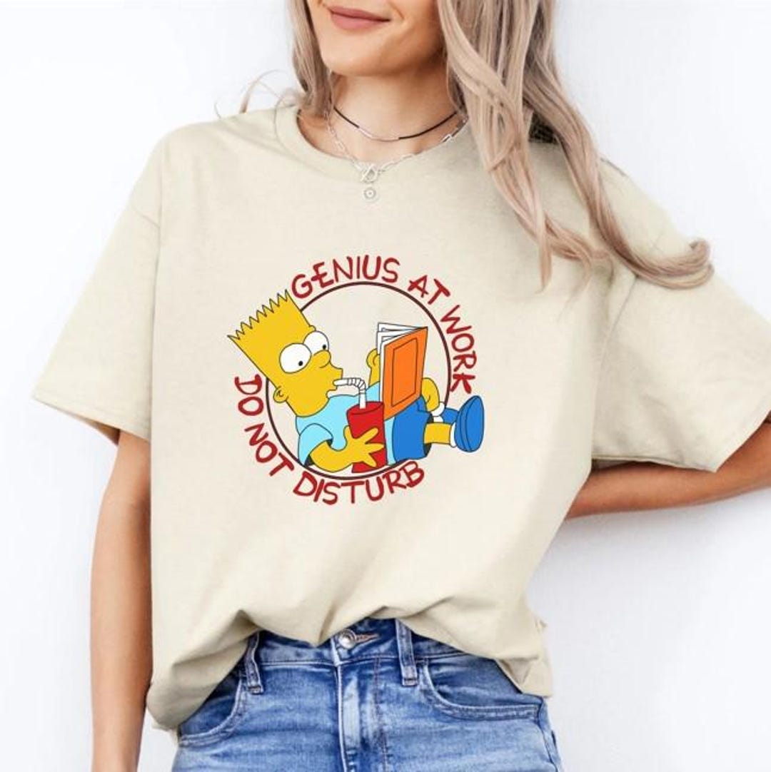 Genius at Work Do Not Disturb Bart Simpson Funny Unisex T Shirt, Bart ...