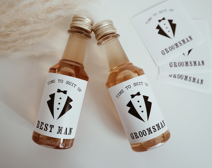 Groomsmen Proposal Label - Will You Be My Groomsman - Best Man Gift ...