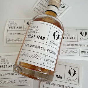 Groomsmen Proposal Whiskey Label, Will You Be My Groomsman Label ...