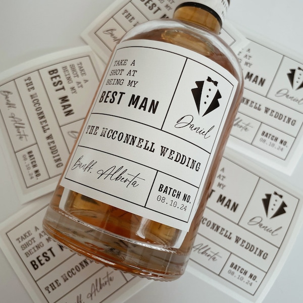 Groomsmen Alcohol Labels - Etsy