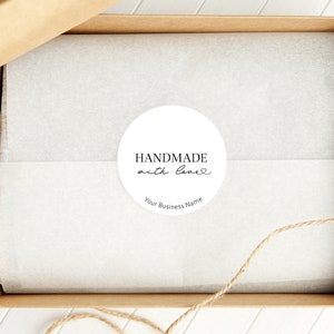 Handmade With Love Stickers, Small Business Custom Stickers, Small ...