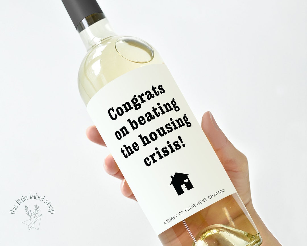 Housewarming Wine Label New Homeowner Gift Custom Wine - Etsy