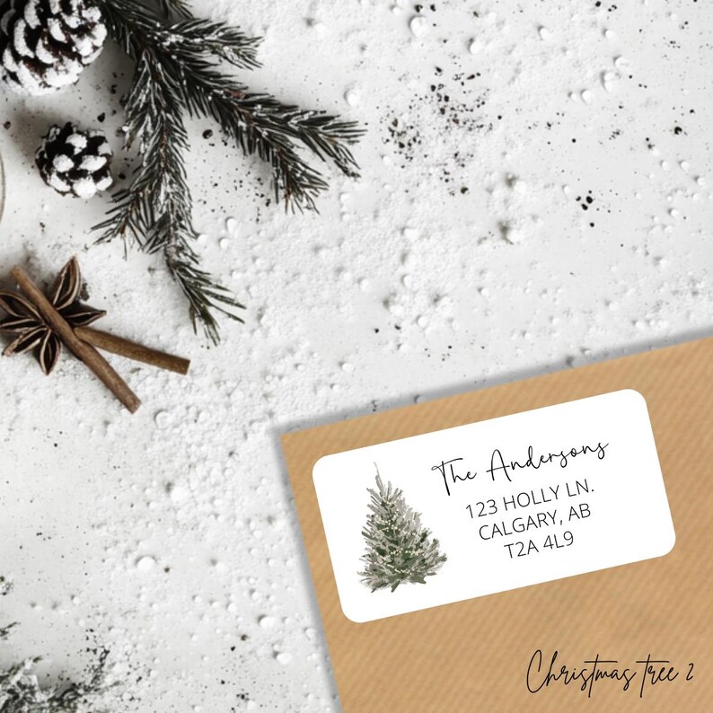 Christmas Return Address Labels, Christmas Labels Personalized, Custom ...