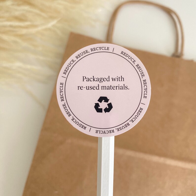 Reused Packaging Sticker Recycle Sticker Small Business - Etsy