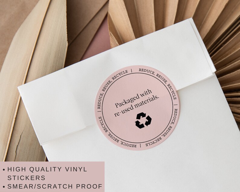 Reused Packaging Sticker Recycle Sticker Small Business - Etsy