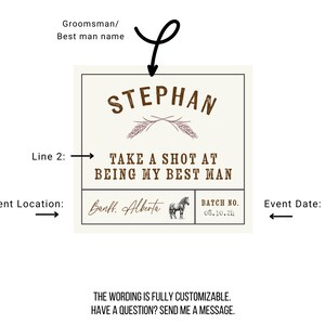 Groomsmen Proposal Whiskey Label, Will You Be My Groomsman Label ...