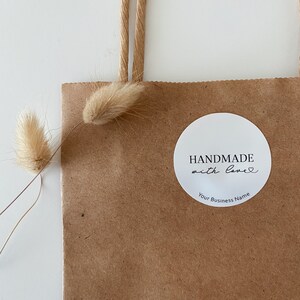 Handmade With Love Stickers, Small Business Custom Stickers, Small ...