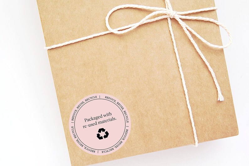 Reused Packaging Sticker Recycle Sticker Small Business - Etsy
