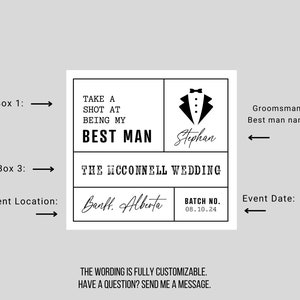 Groomsmen Proposal Whiskey Label, Will You Be My Groomsman Label ...