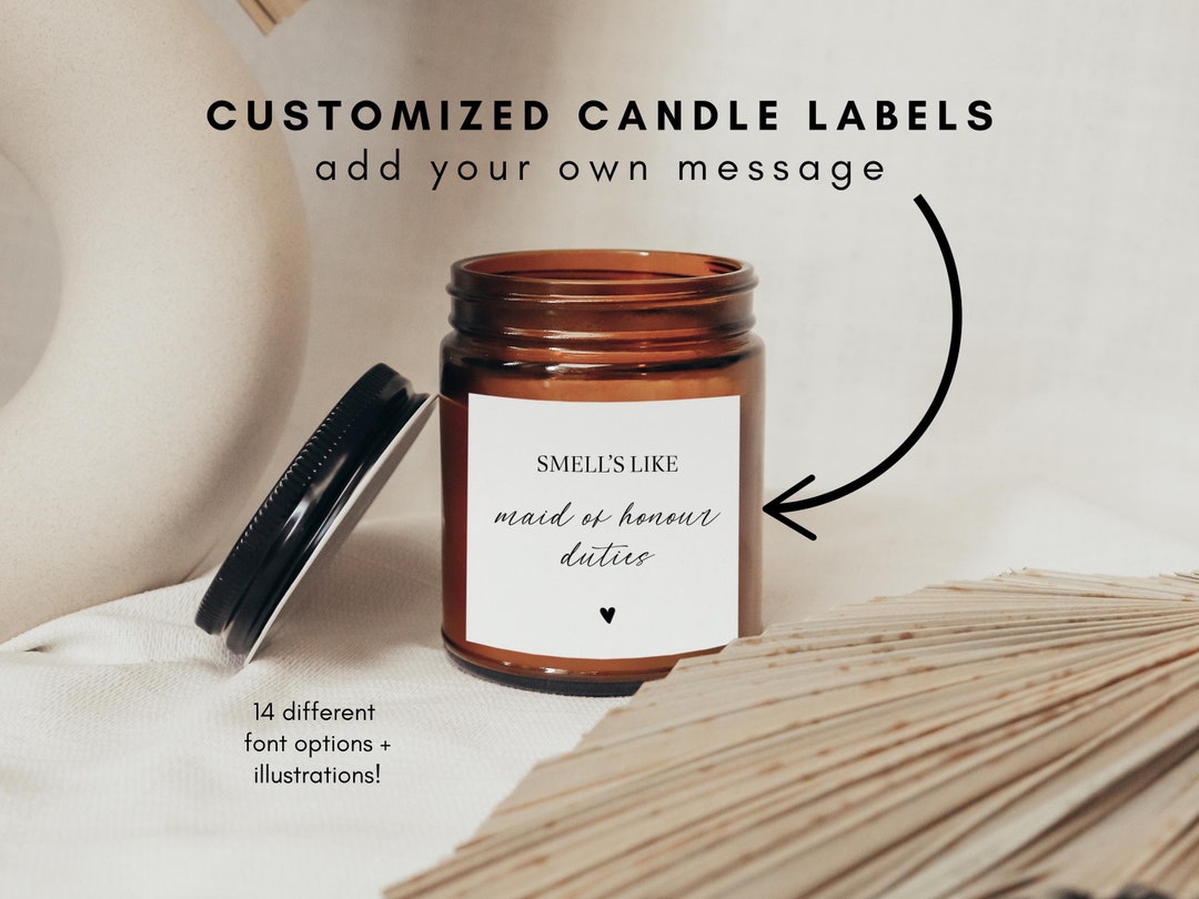 Custom Candle Labels, Personalized Candle Stickers, Create Your Own ...