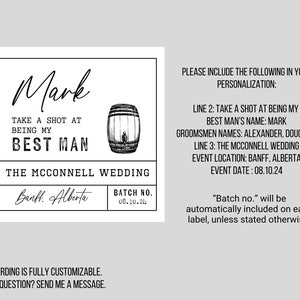 Groomsmen Proposal Whiskey Label, Will You Be My Groomsman Label ...