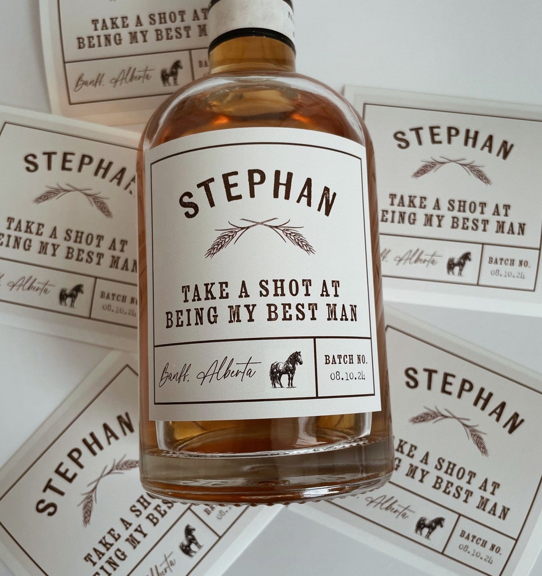 Groomsmen Proposal Whiskey Label, Will You Be My Groomsman Label ...
