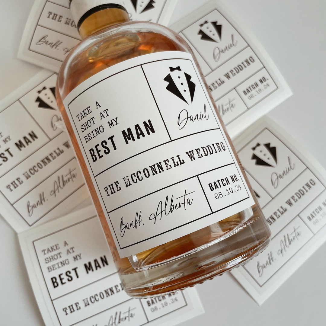 Groomsmen Proposal Whiskey Label, Will You Be My Groomsman Label ...
