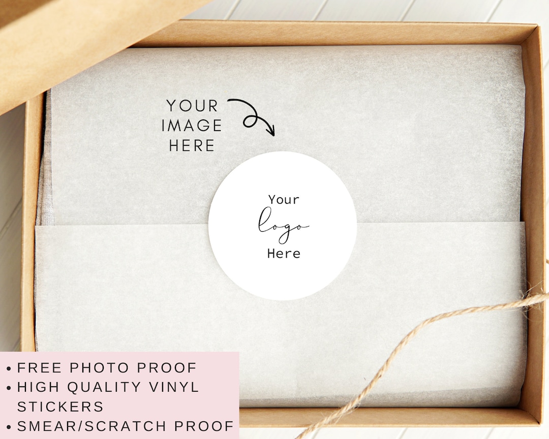 Custom Logo Stickers, Round Sticker Sheet, Small Business Packaging ...