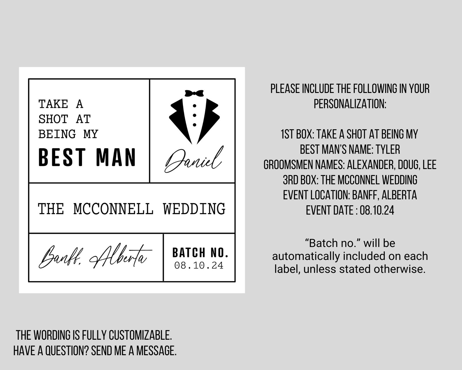 Groomsmen Proposal Whiskey Label, Will You Be My Groomsman Label ...