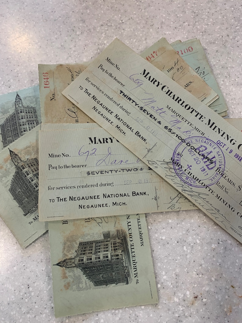 Vintage 1900’s Mining Company Checks - Random Vintage Checks - Vintage ...
