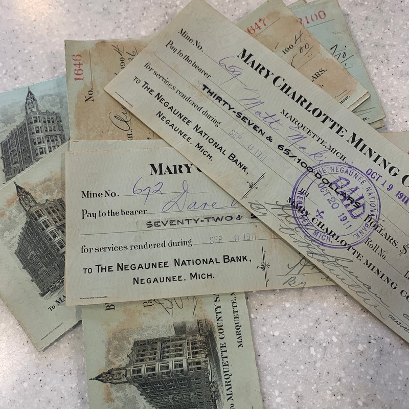 Antique Bank Check - Etsy