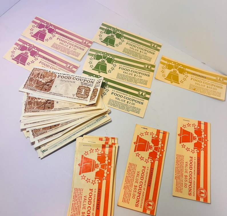 USDA Series 1995 B Full Food Stamp Booklet | 7 Dollar Value FULL ...
