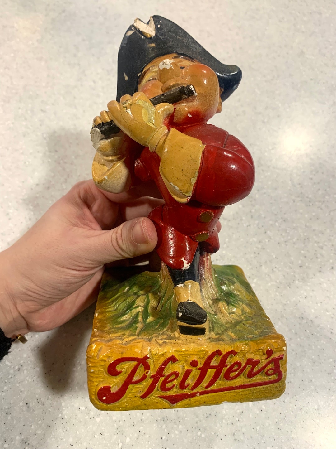 Vintage Collectible Pfeiffer Brewing Company Advertising Statue ...