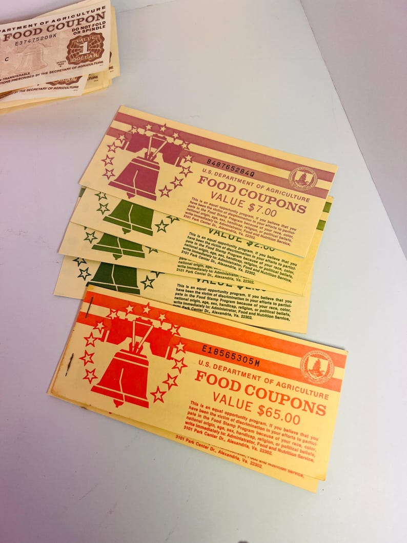 USDA Series 1995 B Full Food Stamp Booklet | 7 Dollar Value FULL ...
