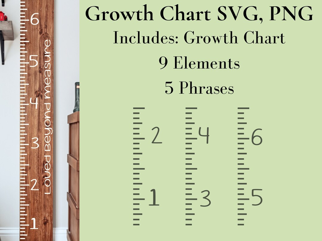 Growth Chart SVG| Growth Ruler| Wall Ruler| Loved Beyond Measure - Etsy