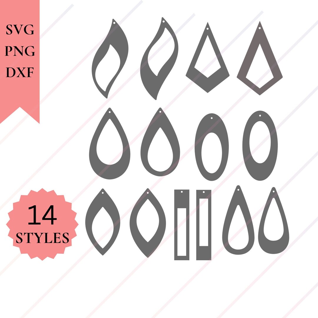 Earring Laser Cut File Jewlery Making Download Bundle Earring Graphic ...
