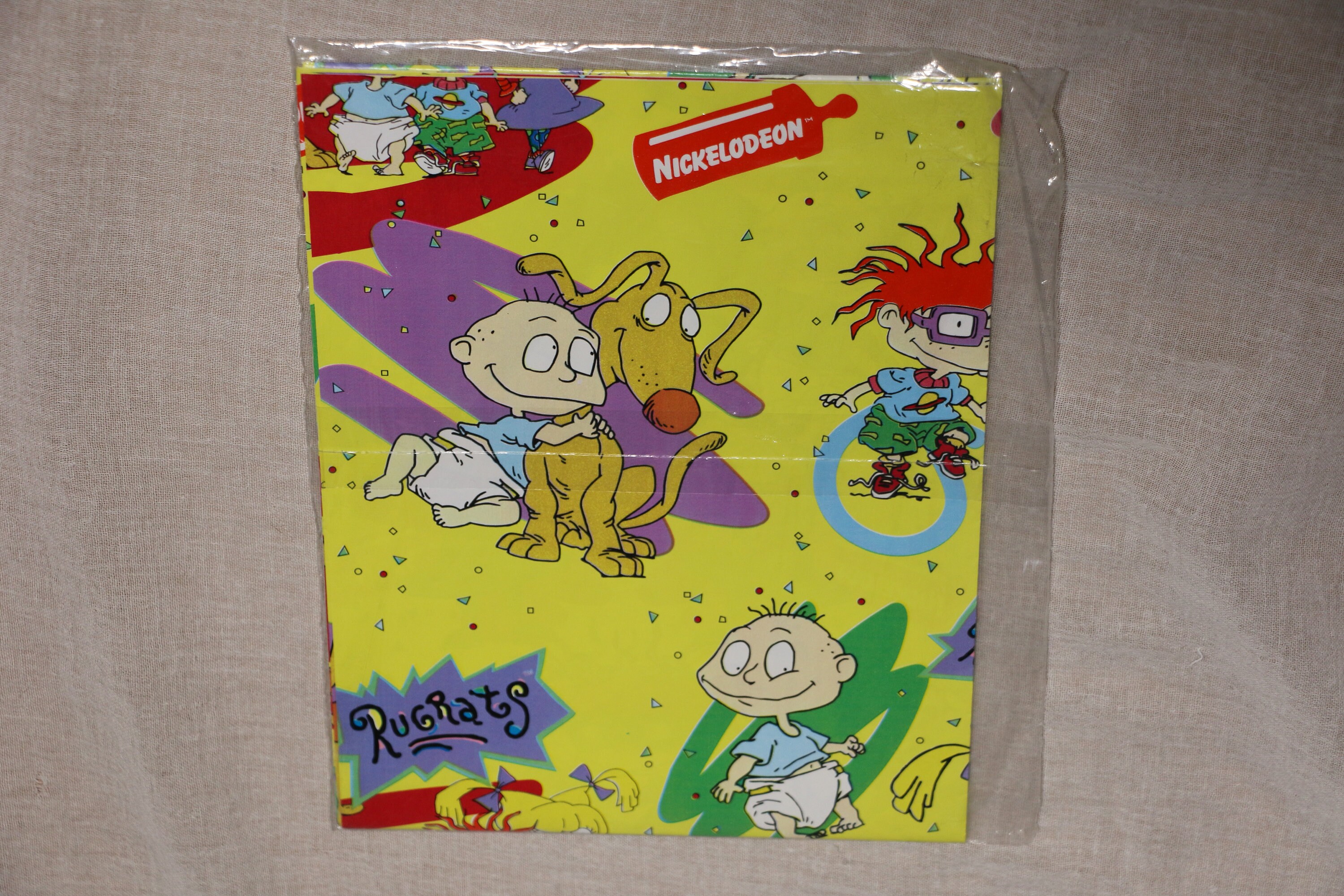 90s Wrapping Paper Yellow Rugrats Wrapping Paper NEW - Etsy
