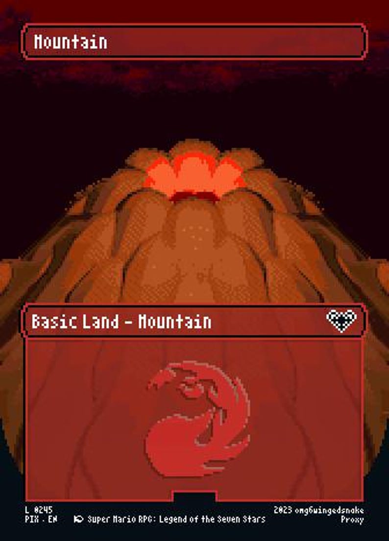 MTG Proxy - 20x Basic Lands Pixel - Etsy