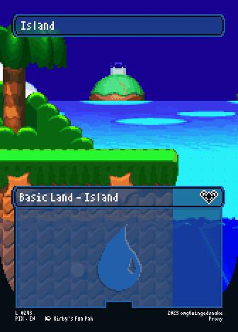 MTG Proxy - 20x Basic Lands Pixel - Etsy