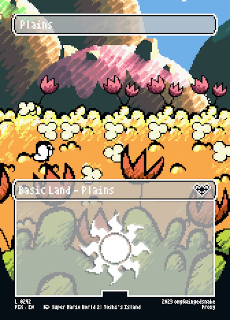 MTG Proxy - 20x Basic Lands Pixel - Etsy