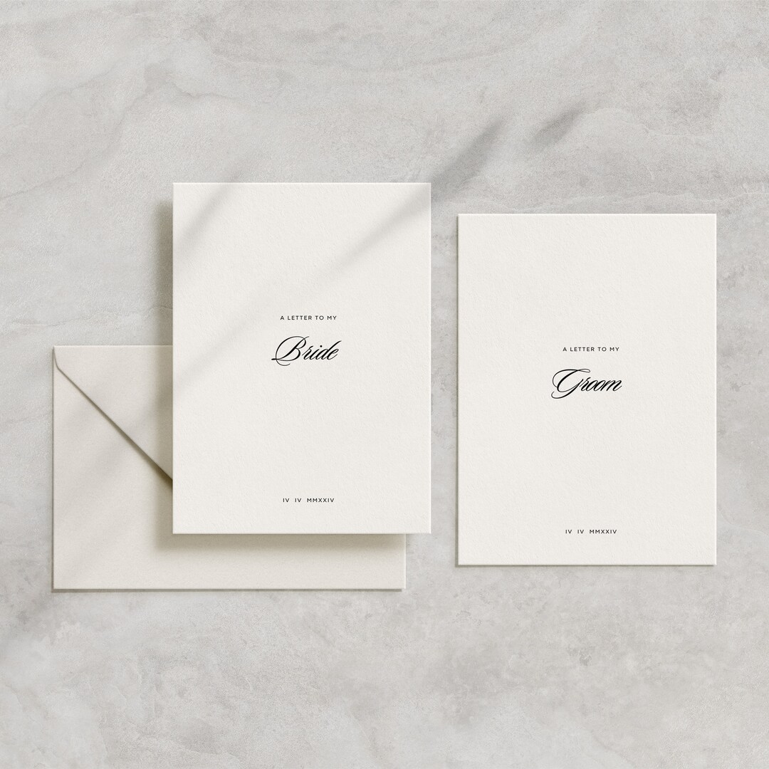Letter to My Bride, Wedding Vows Card, to My Bride, to My Groom Card ...