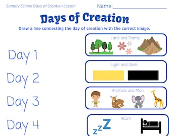 Days of Creation Do a Dot, Sunday School Activities, Bible Preschool ...