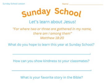 Sunday School Lesson Template - Etsy