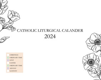 2024 Catholic Liturgical Calendar, Printable Calendar With Holy Days of ...