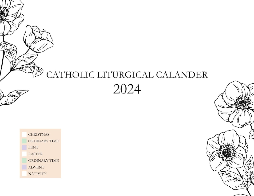 Digital 2024 Liturgical Calendar - Etsy