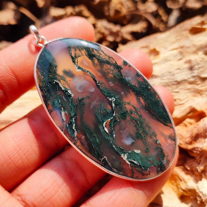 Moss Agate Jewelry - Etsy