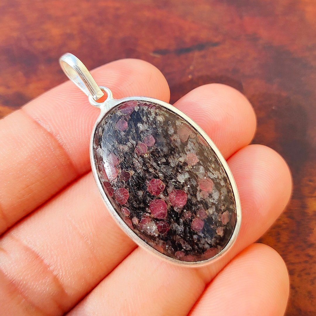Amazing Ruby Fall Stone Pendant, Sterling Silver Pendant, Boho Pendant ...