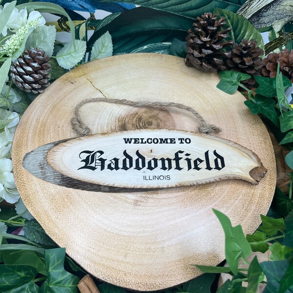 Haddonfield Wooden Sign - Etsy