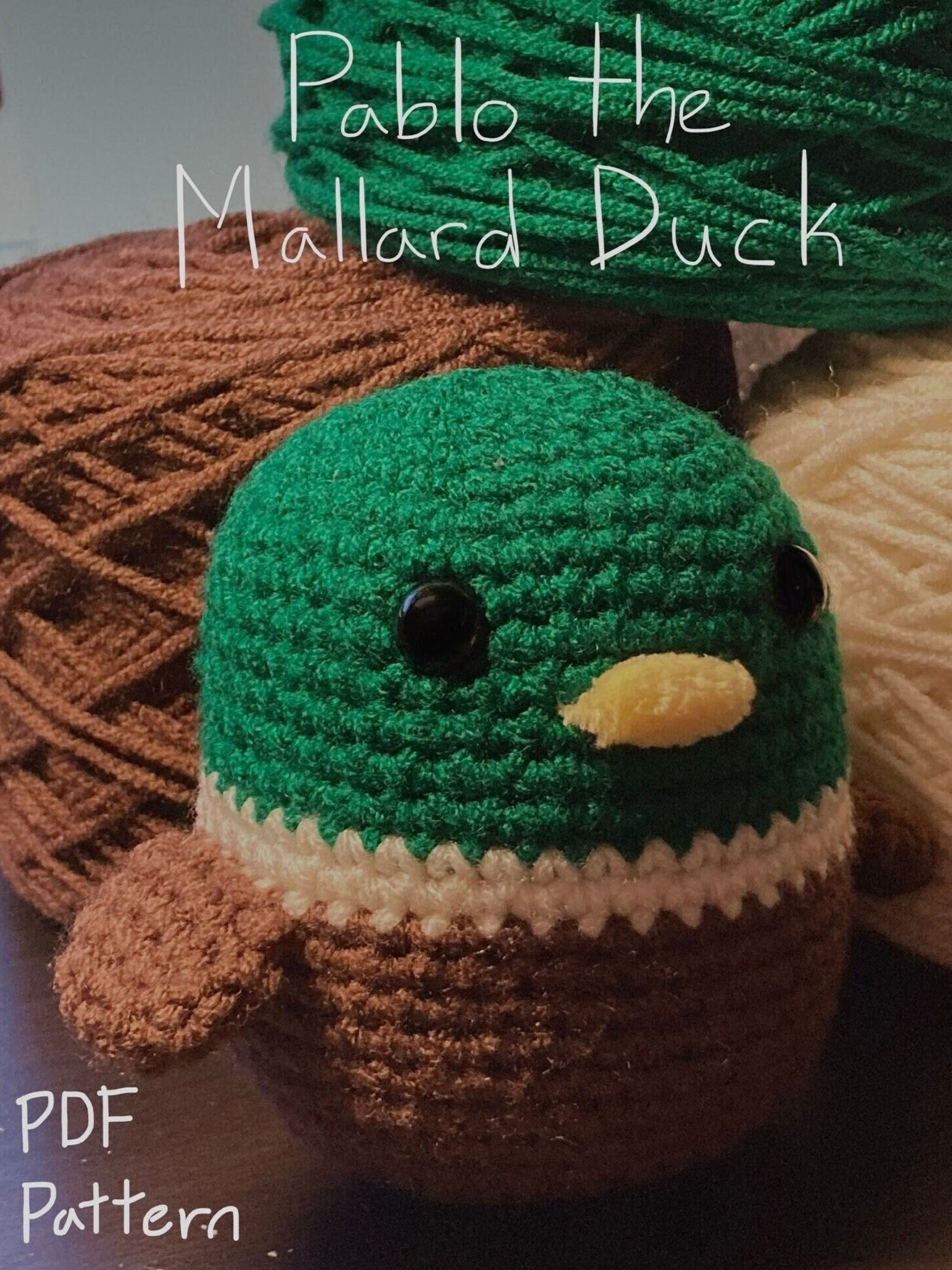 Pablo the Mallard Duck Crochet PDF Pattern - Etsy