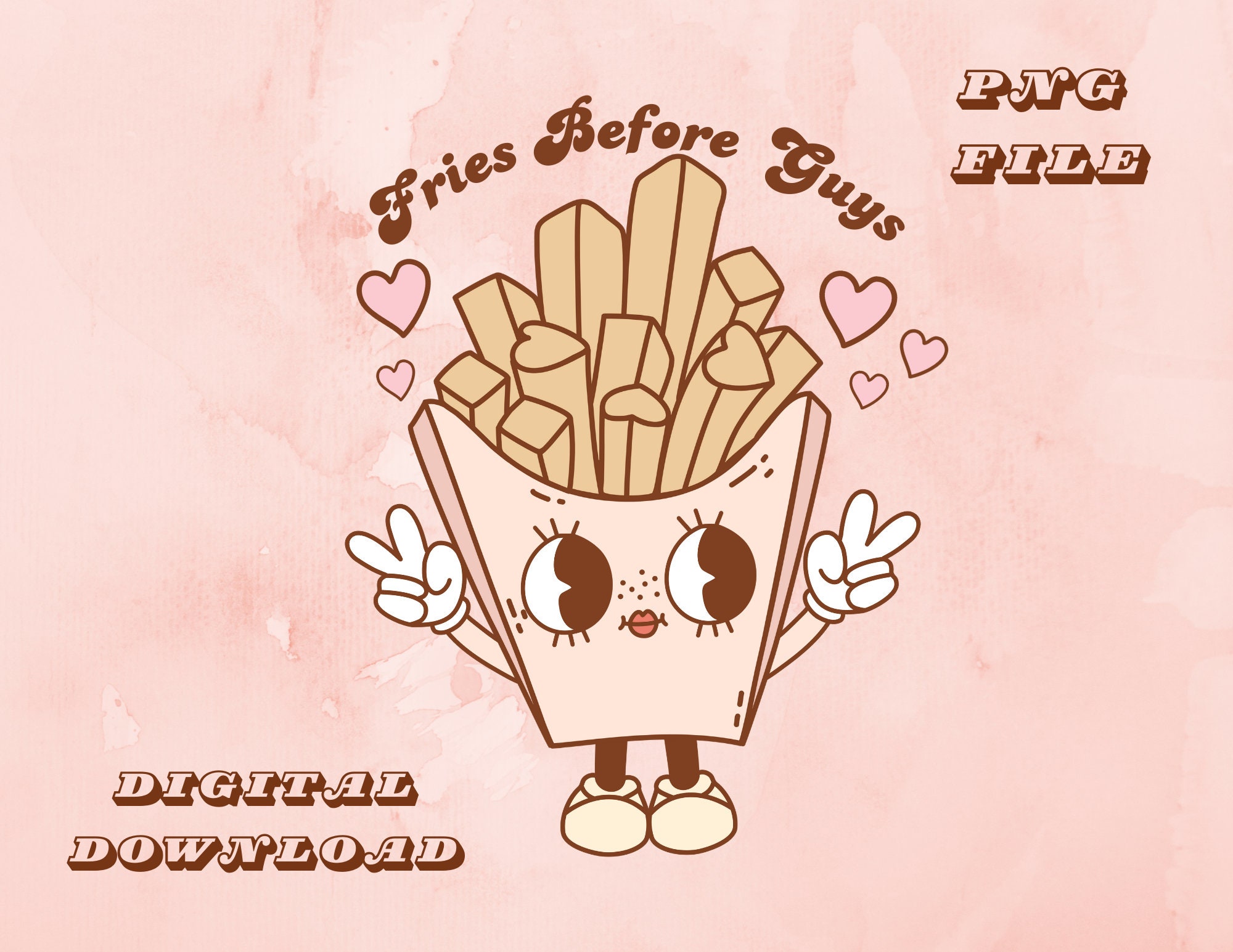 Retro Fry Character Png|valentine|vintage Character|trendy|png ...