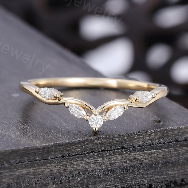 Marquise Stack Bezel Ring - Etsy