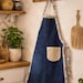 The Homestead Blues Upcycled Apron, Provence Paisley Pinafore Apron - Etsy