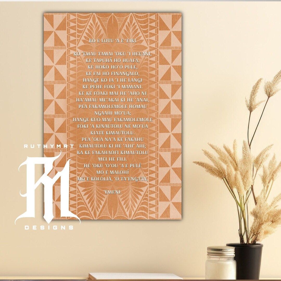 The Lords Prayer - Tongan - Etsy Australia