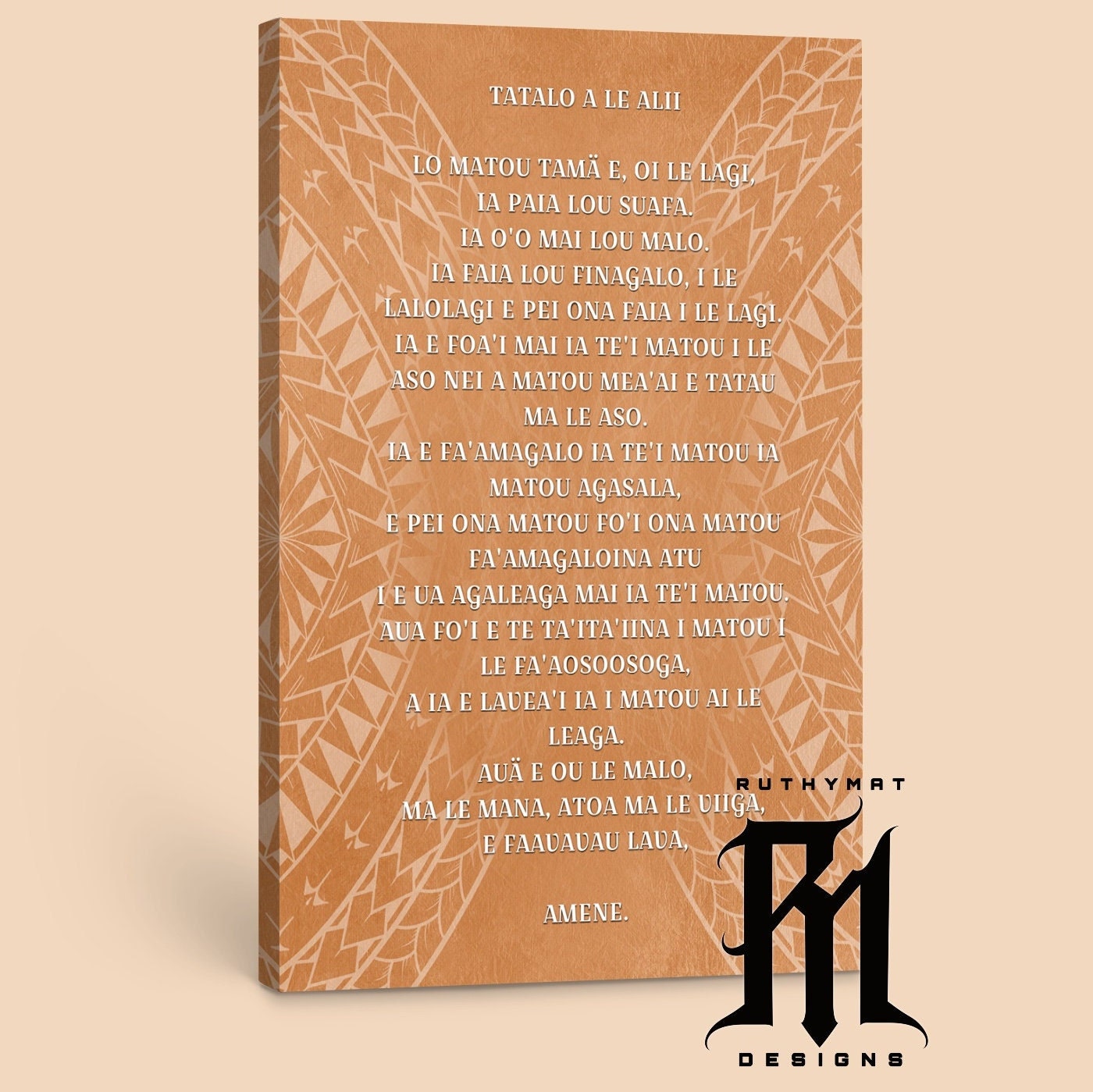 The Lords Prayer - Samoan - Etsy Australia